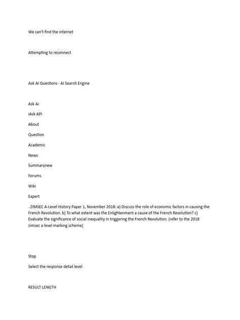 Zimsec Questions Pdf Age Of Enlightenment French Revolution