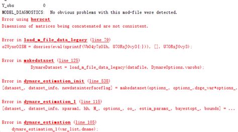 Dimensions Of Matrices Being Concatenated Are Not Consistent Estimation Dynare Forum