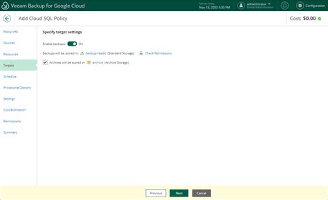 Enabling Backup Archiving Veeam Backup For Google Cloud User Guide
