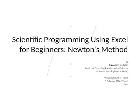 Pptx Scientific Programming Using Excel For Beginners Newtons Method Dokumentips