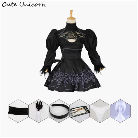 Nier Automata Cosplay Costume Yorha 2b Sexy Outfit Games Suit Women