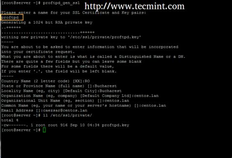Secure Proftpd Connections Using Tls Ssl Protocol On Rhel Centos 7