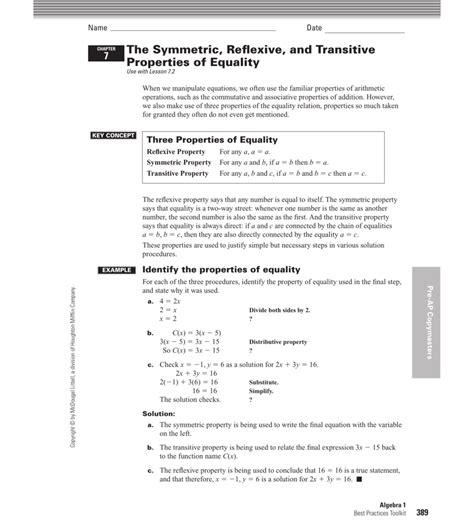 Properties Of Equality Worksheet Pro Worksheet
