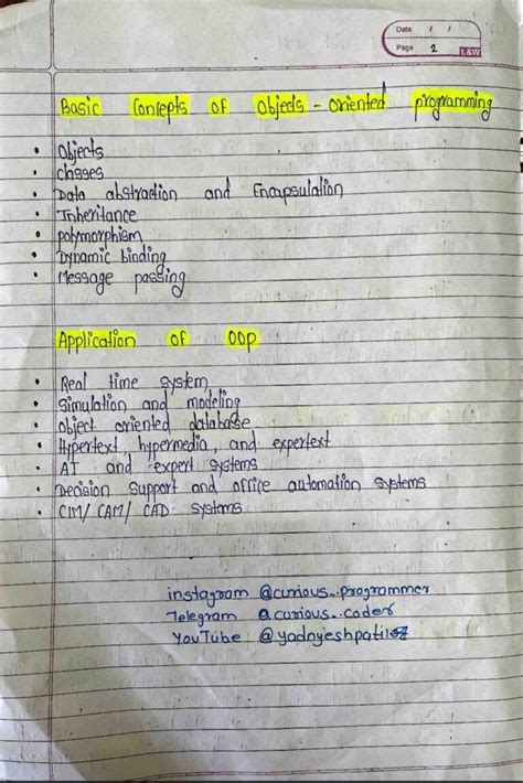 C Short Handwritten Notes Codewithcurious