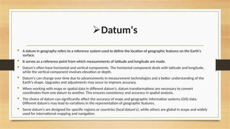 Coordinate Systems Map Projections And Graphical And Atoms Ppt Group B