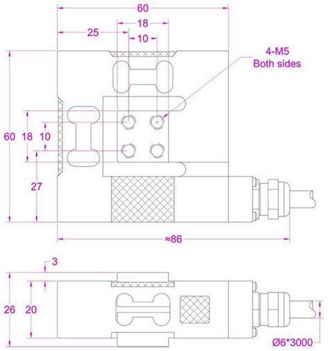 Multi Axis Load Cell 30kg Triaxial Load Cell 300N 3 Axis Force Sensor 65lb