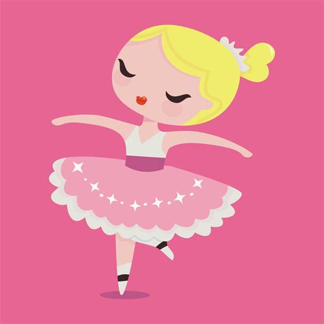 Cute Cartoon Ballerina 24970729 Vector Art At Vecteezy