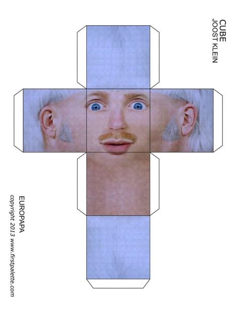 Joost Klein куб распечатка Papieren Poppen Paper Crafting Papieren Pop Sjabloon