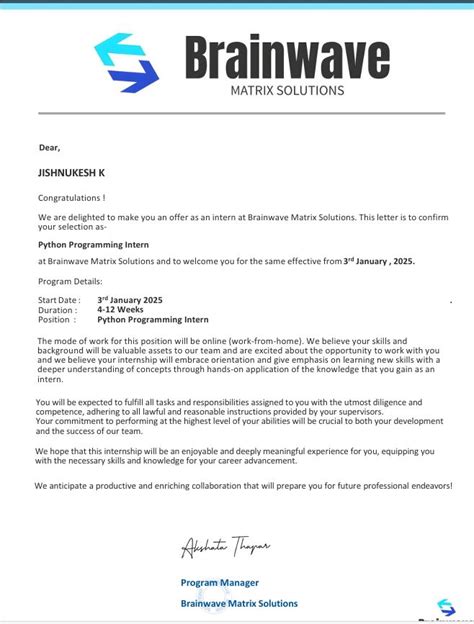 Pythonprogramming Internshipjourney Careergrowth Jishnukesh K