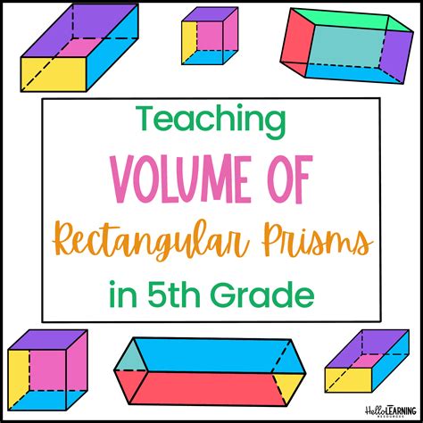 Teaching Volume Of Rectangular Prisms In 5th Grade Hello Learning