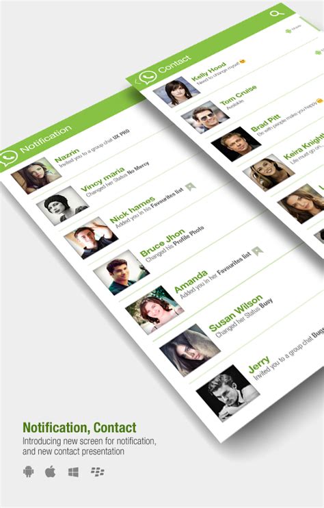WhatsApp Android App Redesign On Behance
