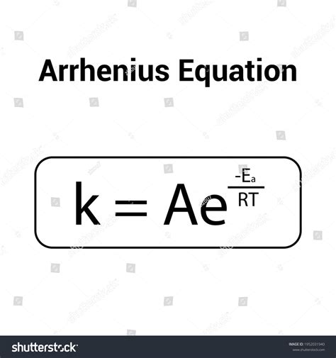 Arrhenius Equation Rate Constant Stock Vector Royalty Free 1952031940
