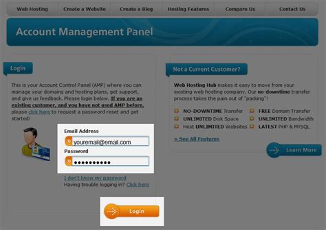 How To Login To Amp Account Management Panel Web Hosting Hub