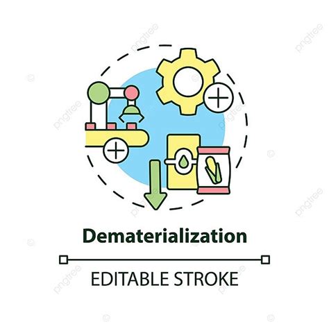 Dematerialization Concept Icon Product Modern Reduce Vector Product