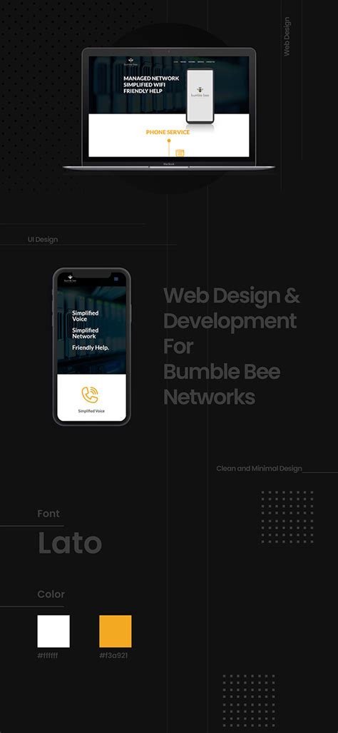 Bumblebee Networks Minimal Website Design And Developmet On Behance