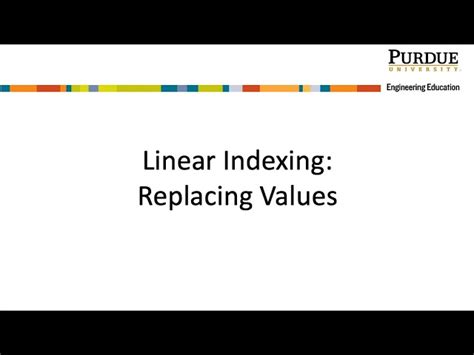 Linear Indexing