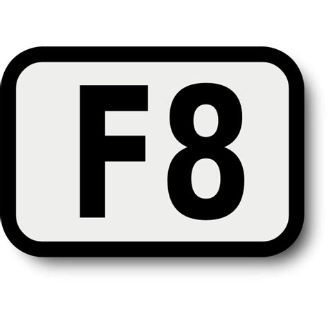F8 Key Free Svg