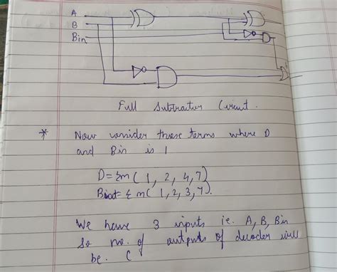 [solved] explain the full subtractor with using decoder course hero
