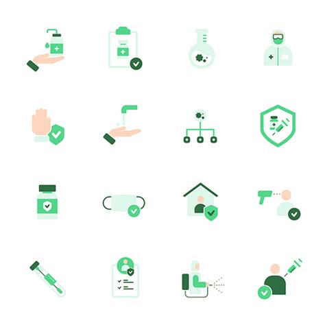 유토이미지 녹색 의료 아이콘 모음