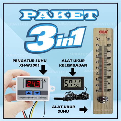 Paket Thermostat Termostat Digital Xh Termometer Higrometer Dengan Sensor Mesin Tetas Telur