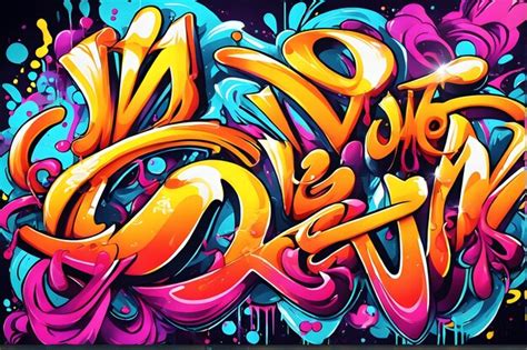 그래피티 배경 그래피티 벽지 그래피티 패턴 스트리트 아트 배경 그래피티 아트 그래피티 디자인 그래피티 페인트 Ai 생성