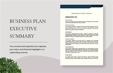 Executive Summary Business Plan