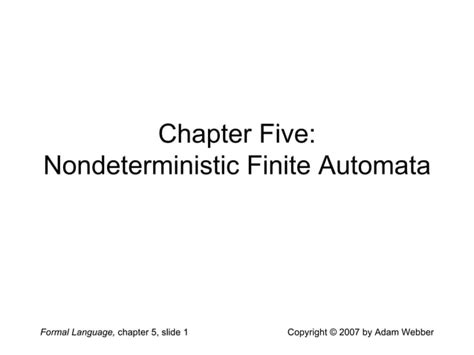 Nondeterministic Finite Automat Ppt Technology And Computing