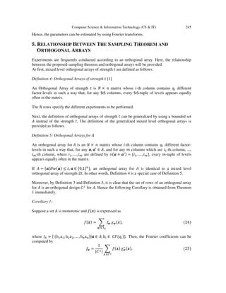A Generalized Sampling Theorem Over Galois Field Domains For Experimental Design PDF