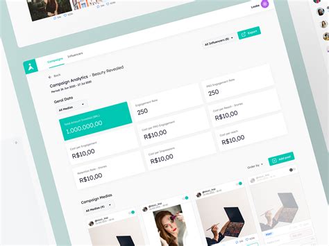 Data Driven Influencer Marketing Platform By Jessica Boesing On Dribbble