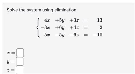 Solved Determine Whether The Following System Has No