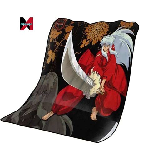 Throws Anime Inuyasha 3d Print Sofa Bed Super Soft Warm Cover Flannel Throw Blanket Other
