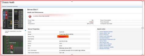 Dell PowerEdge VRTXCritical Alert On Chassis Navigator System IT Support Annual