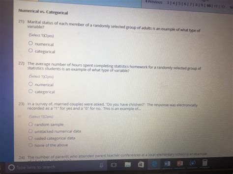 Solved Numerical Vs Categorical Marital Status Of Each