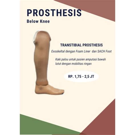 Jual Kaki Palsu Bawah Lutut Telapak Sach Foot Shopee Indonesia