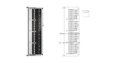 ELM3348 0000 EtherCAT Terminal 8 Channel Analog Input Temperature Thermocouple 24 Bit