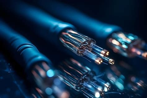 Premium AI Image Close Up Of A Network Cables For High Tech Connect In Internet Data Center