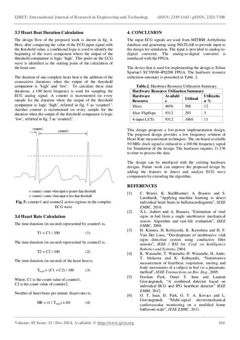 Ecg Based Heart Rate Monitoring System Implementation Using Fpga For