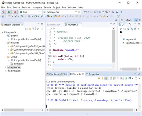DLL With MinGW GCC Toolchain In Eclipse IDE