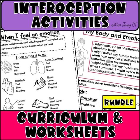 Interoception And Self Regulation Activities Bundle Made By Teachers