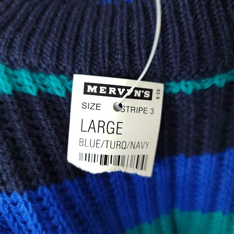 Mervyns Sweater Vintage 80s 90s Striped Winter Wear Mens Size Small