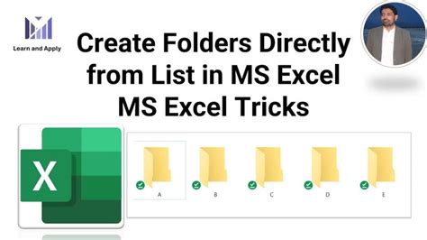 Create Folders From A List Of Names In Ms Excel Ms Excel Tricks For