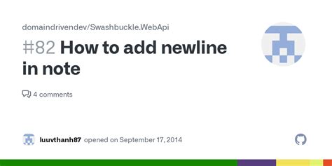 how to add newline in note · issue 82 · domaindrivendev swashbuckle webapi · github