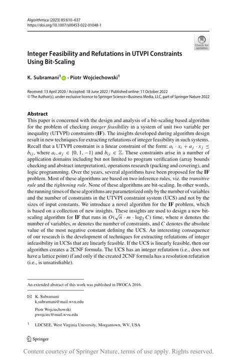 Integer Feasibility And Refutations In Utvpi Constraints Using Bit