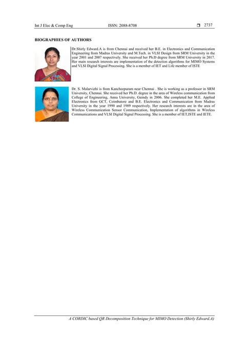 A Cordic Based Qr Decomposition Technique For Mimo Detection Pdf