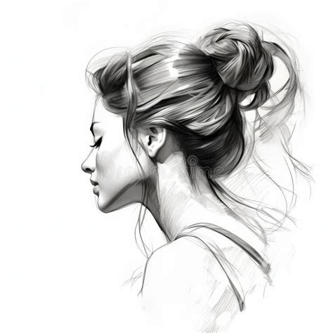 Editorial Half Body Profile Sketch Of Bonnie In Pencil Art Stock Illustration Illustration Of