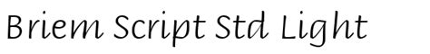 Briem Script Std Light Font