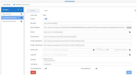 Saml2 Configuration Examples