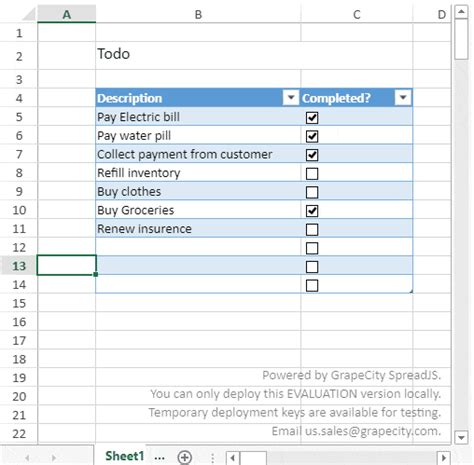Spreadjs V13 Table Enhancements Spread