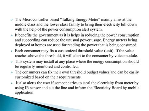 Talking Energy Meter Based On Microcontroller Ppt Ppt