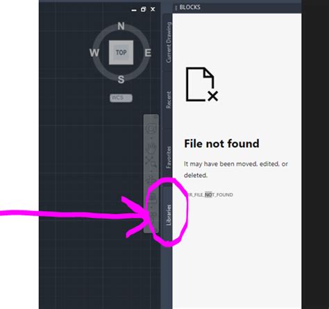 solved blocks pallet library corrupt file not found autodesk community